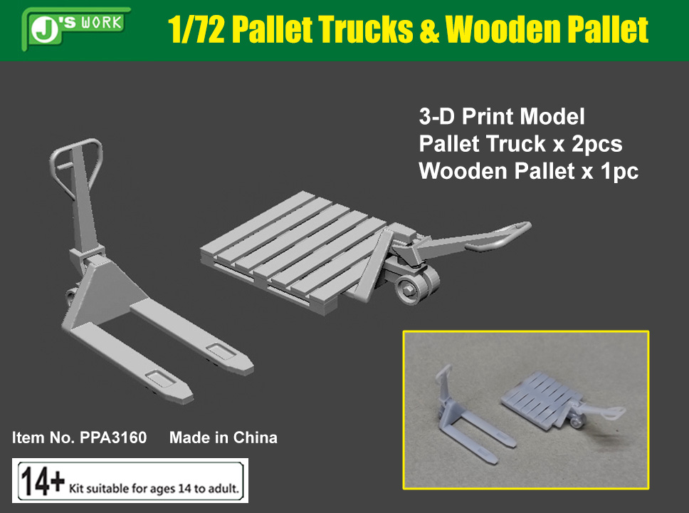 1:72 Pallet Trucks & Wooden Pallet