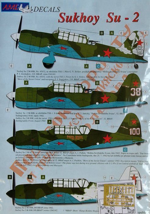 1:48 Decals Sukhoi Su-2