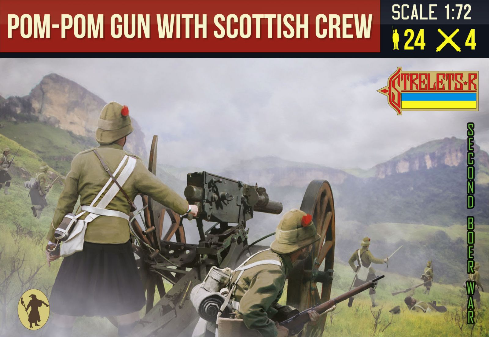 1:72 Pom-Pom Gun with British Crew Anglo-Boer War