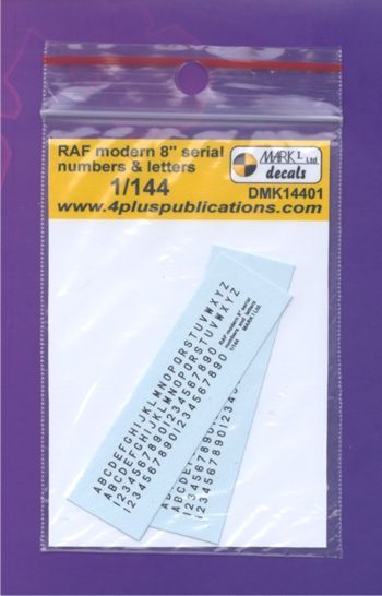 1:144 RAF modern 8 inch serial numbers and letters, 2 sets 1:144 RAF modern 8 inch serial numbers and letters, 2 sets