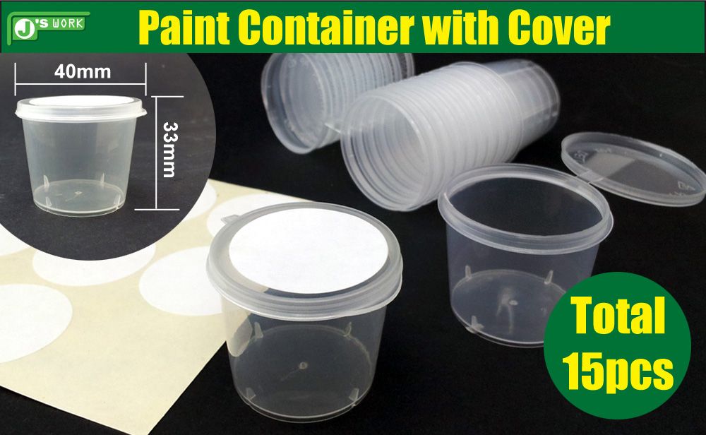 Paint Container with Cover (15pcs)
