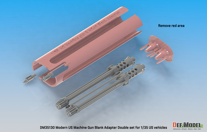 1:35 Modern US Machine Gun Blank Firing Adapter set (US vehicles)