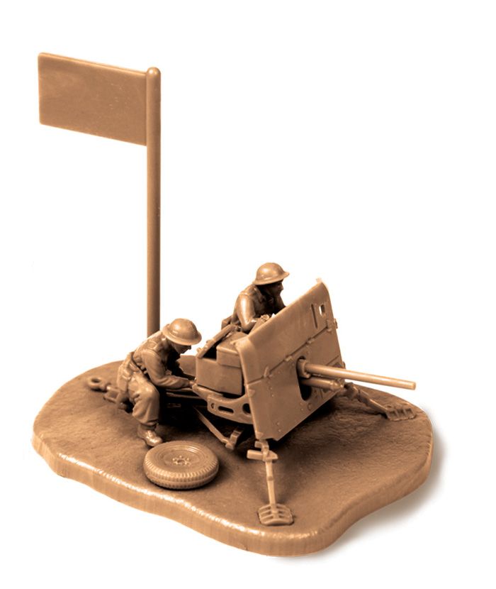 1:72 British Anti-Tank Gun QF-2 PDR with crew