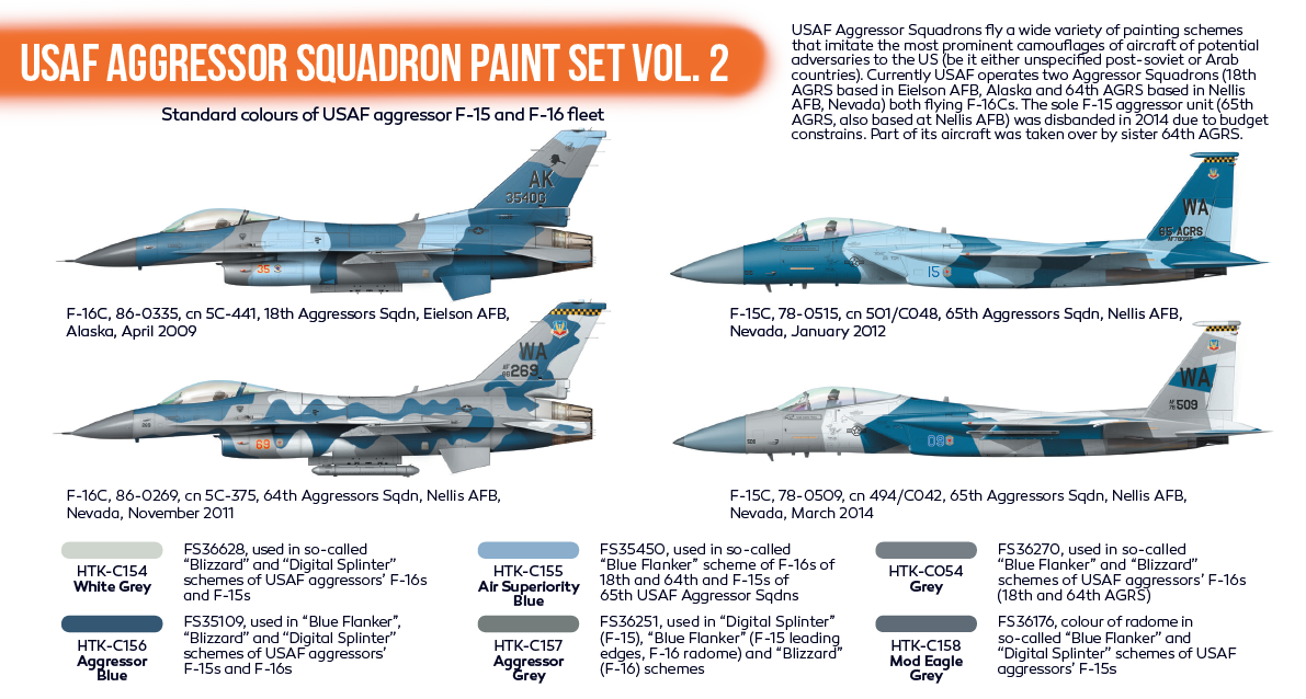 USAF Aggressor Squadron paint set vol. 2