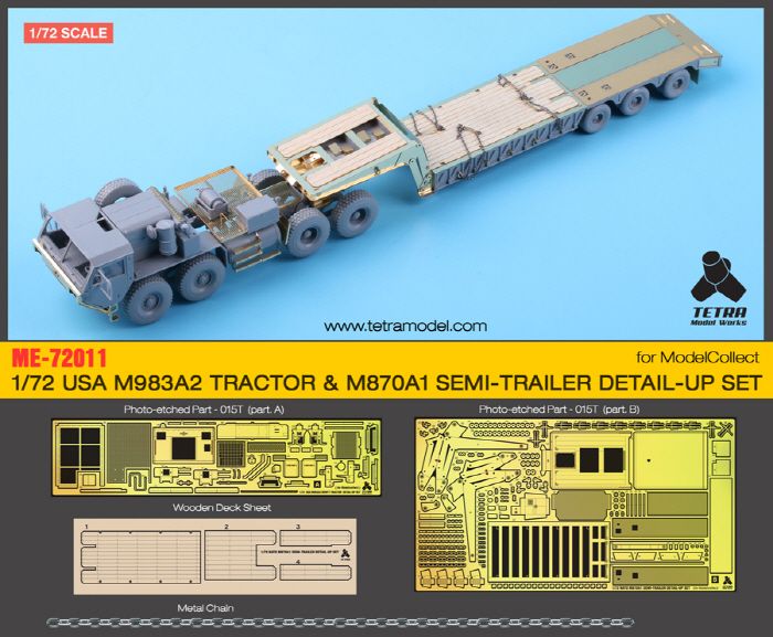 1:72 USA M983A2 TRACTOR & M870A1 SEMI-TRAILER DETAIL-UP SET for ...