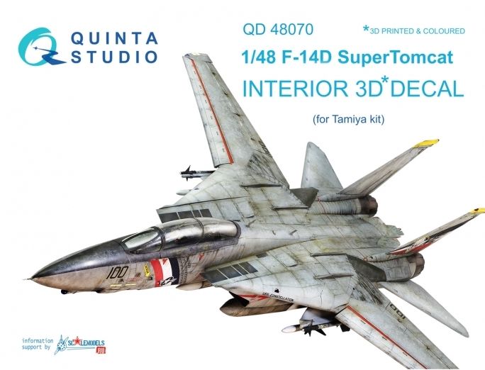 1:48 F-14D Interior 3D Decal (for Tamiya kit)