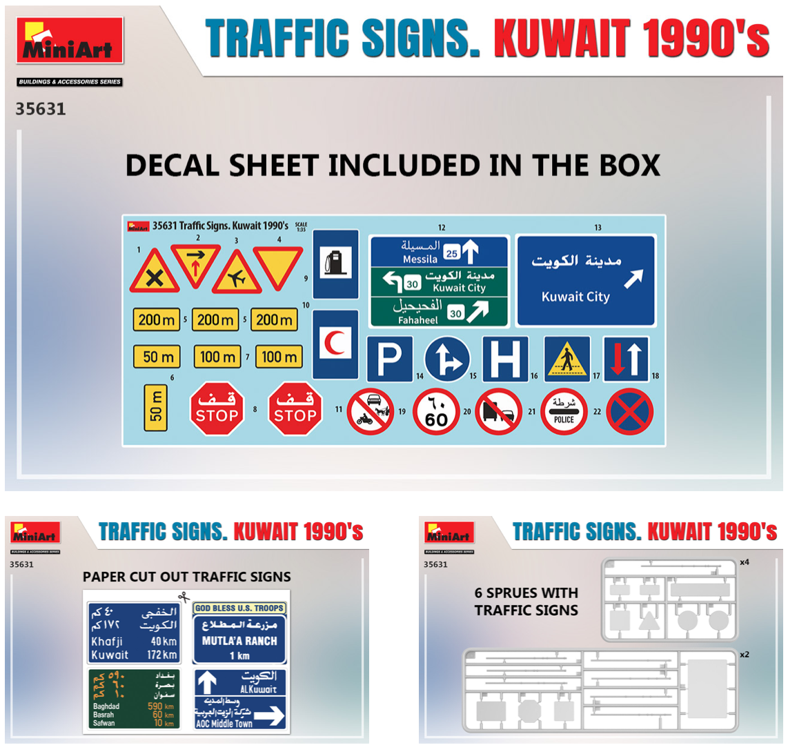 1:35 TRAFFIC SIGNS. KUWAIT 1990’s
