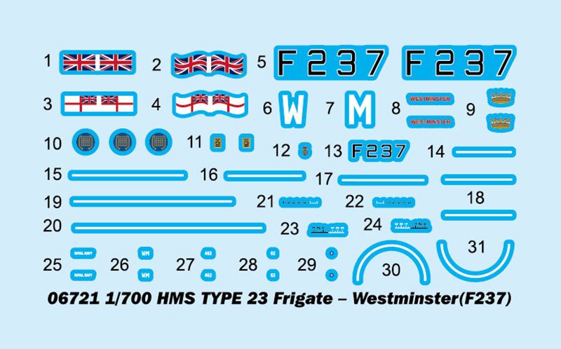 1:700 HMS TYPE 23 Frigate – Westminster(F237)