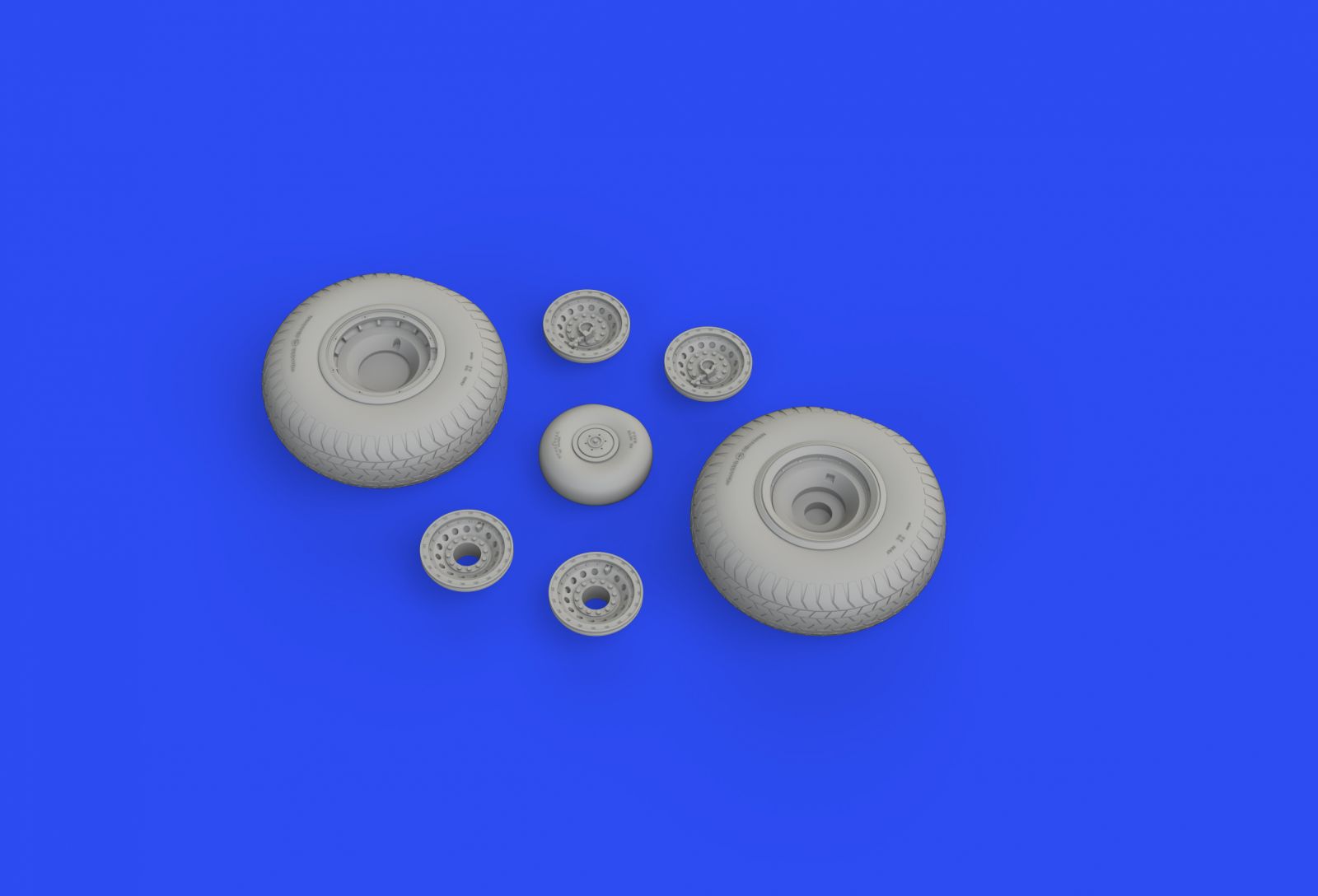 1:48 B-17 wheels rhomboid tread